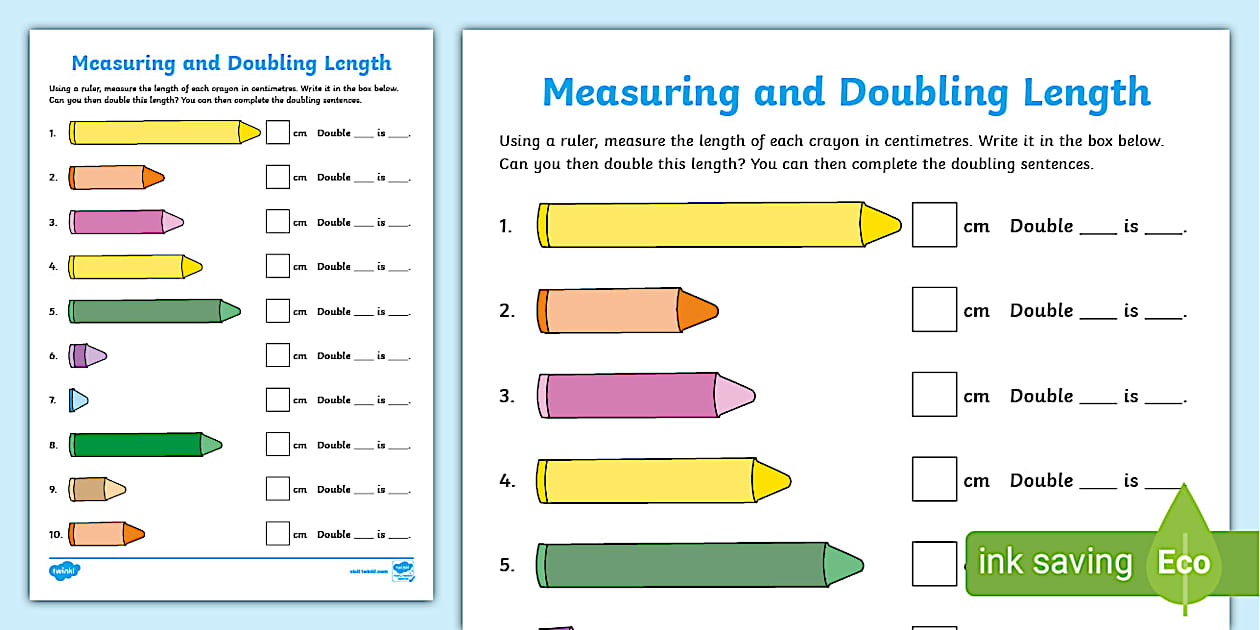 👉 Measuring and Doubling Lengths Activity | KS1 Maths