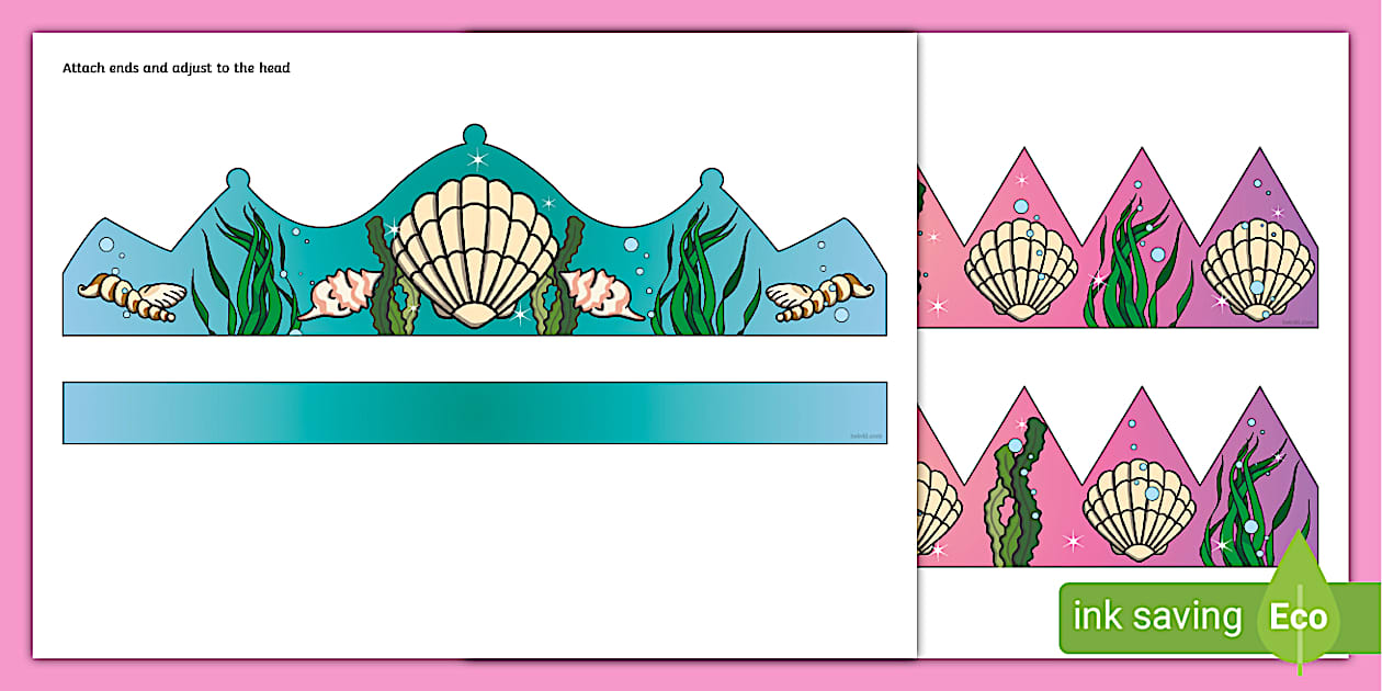 Mermaid Crown Headband (teacher made) - Twinkl