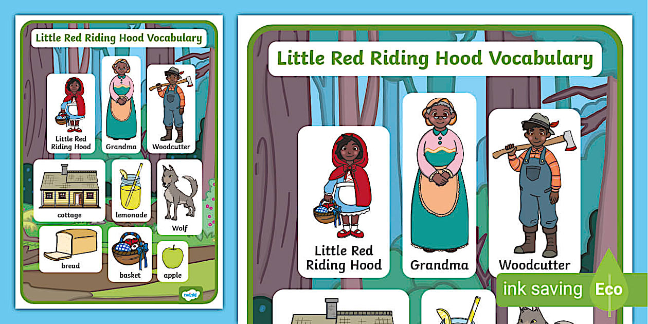 Little Red Riding Hood Vocabulary Poster - Twinkl
