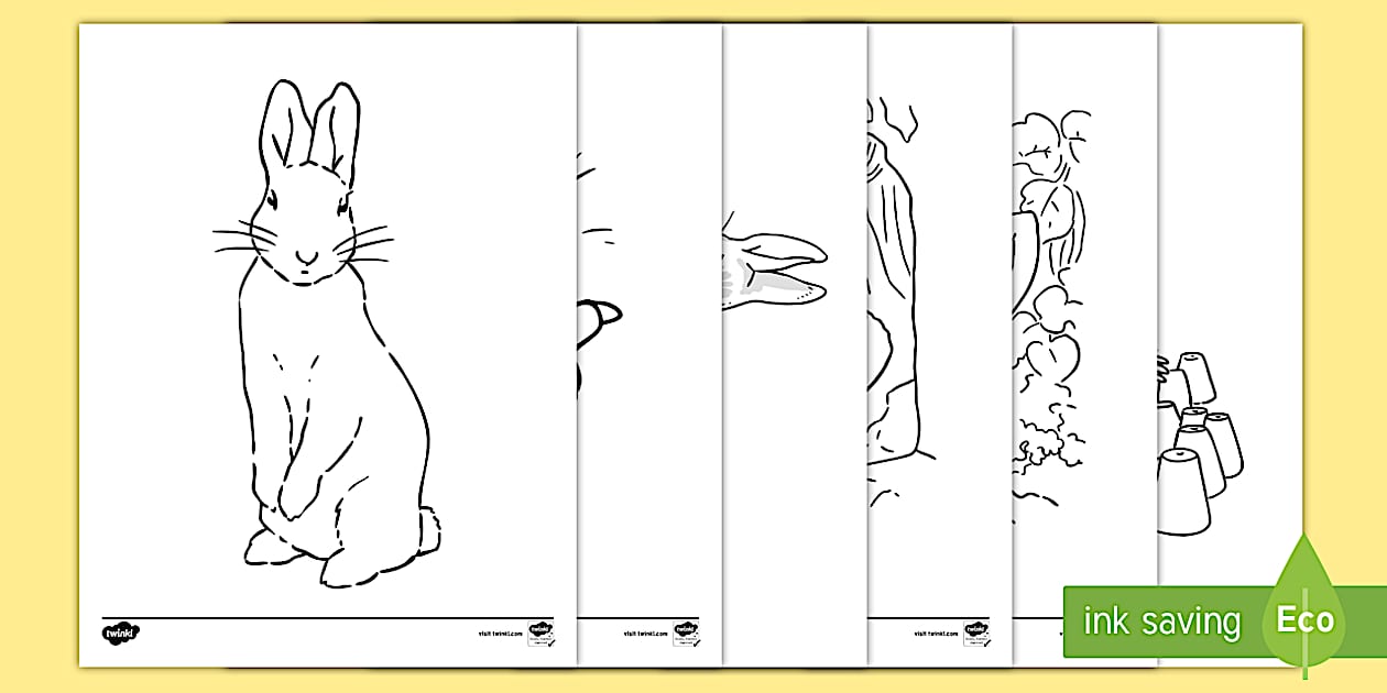 Tale Of Peter Rabbit Coloring Sheets | Twinkl USA - Twinkl