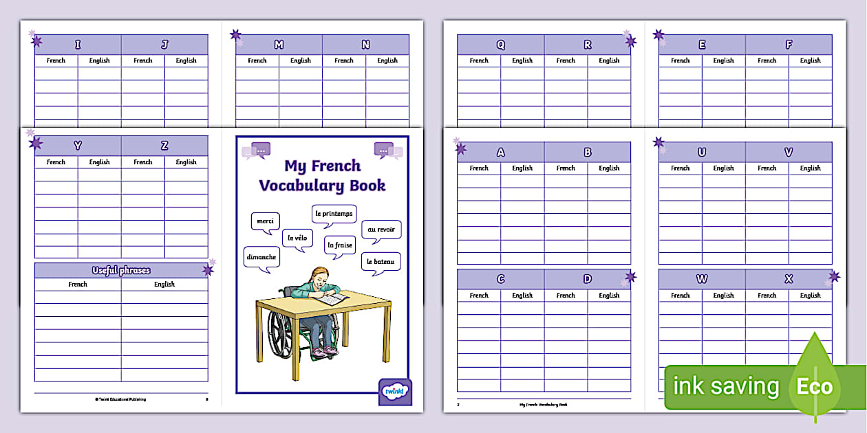 French: My Vocabulary Book (Hecho por educadores) - Twinkl