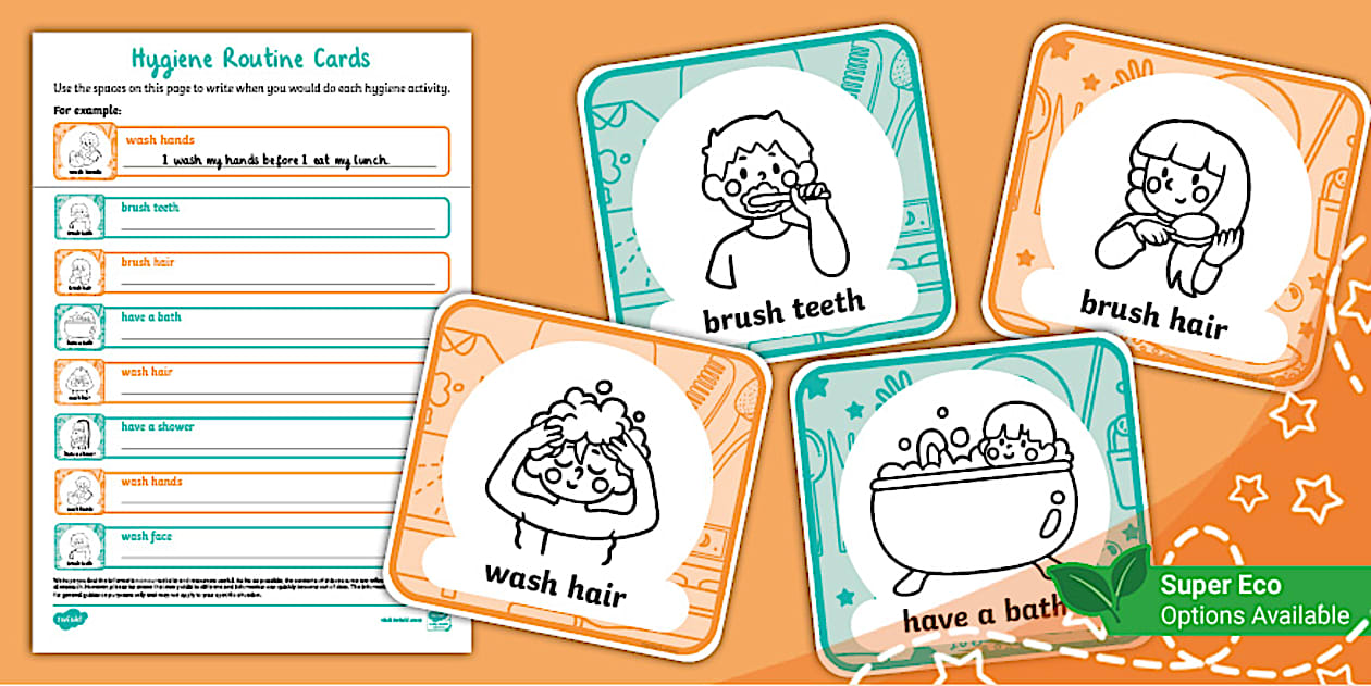 Hygiene Routine Cards (teacher made) - Twinkl