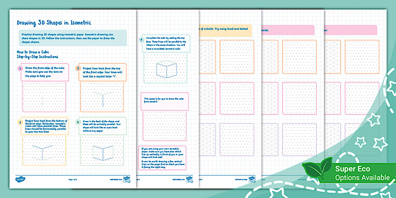 Drawing 3D Shapes in Isometric (Ages 10 - 11) - Twinkl
