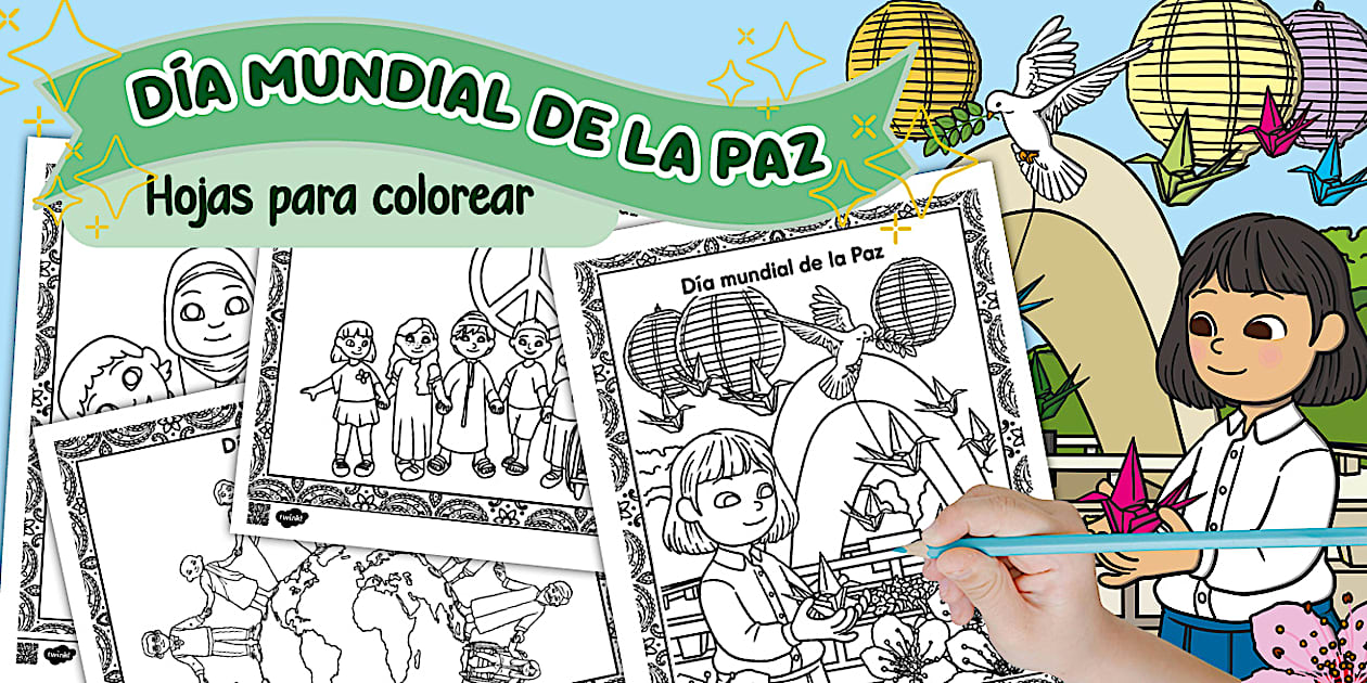 Hojas para colorear: Día Mundial de la Paz
