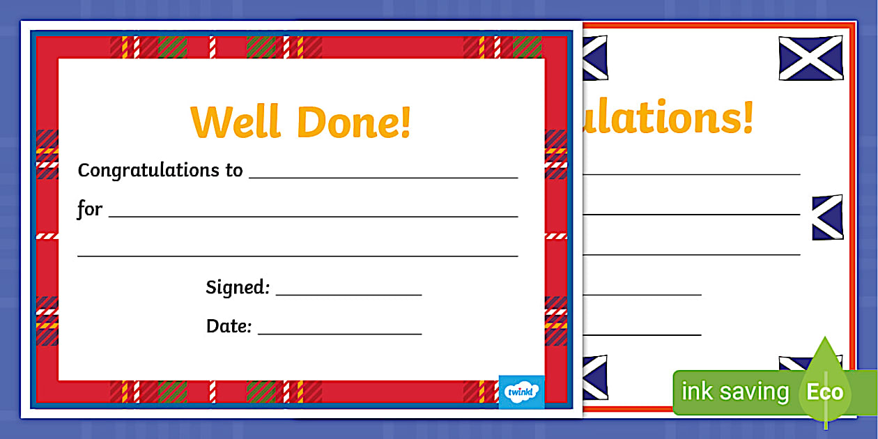 Scottish Certificates (teacher made) - Twinkl