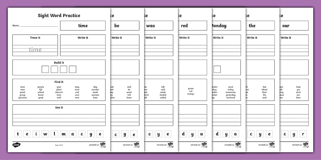 SEND: Functional Sight Words: Younger Learners: Trace it, Write it ...