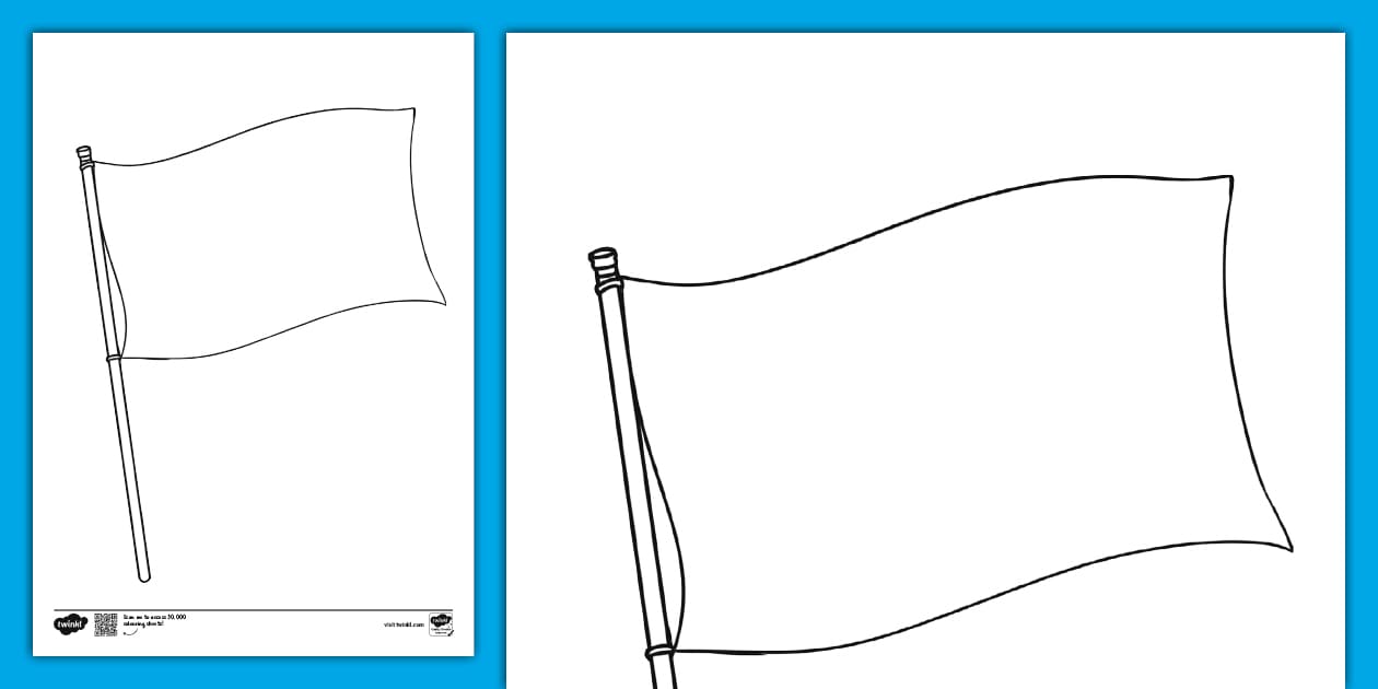 Blank Flag Colouring Sheet - Twinkl Resources (teacher made)