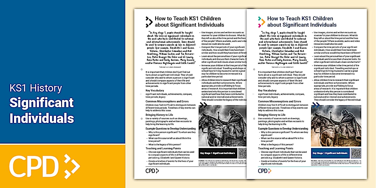 How to Teach KS1 Children about Significant Individuals CPD