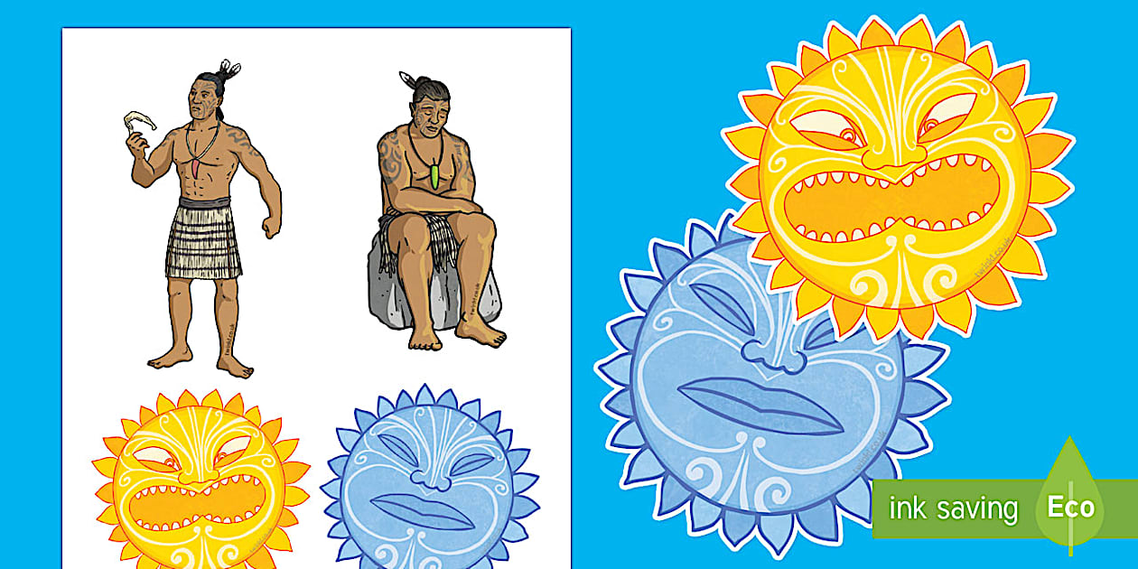 Māui and the Sun Art - Stick Puppets (Teacher-Made)