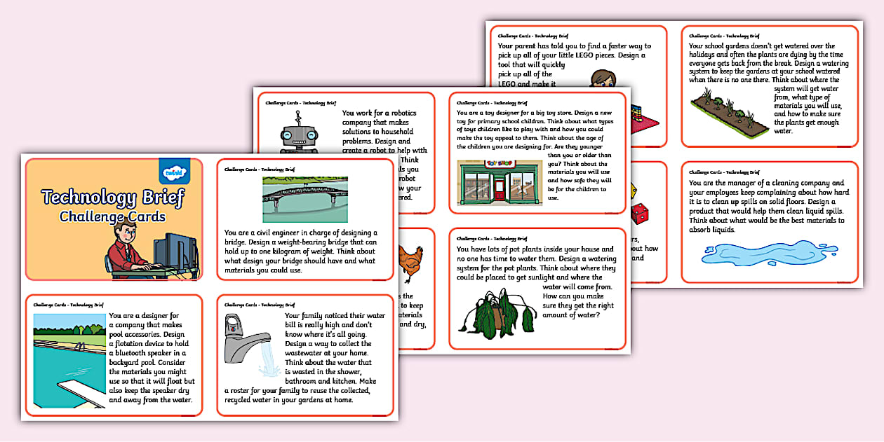 Level 2 Technology Brief Challenge Cards - Twinkl