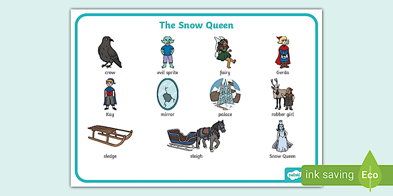The Snow Queen Word Mat (teacher made) - Twinkl