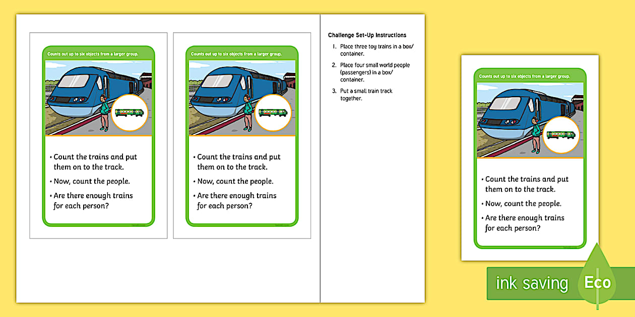 EYFS Maths Counting Challenge: Counting Trains IKEA Tolsby/Fiestad Frame