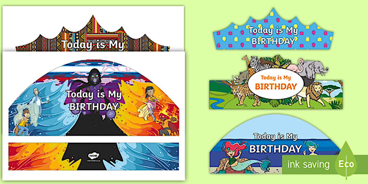 Birthday Crowns Activity (profesor hizo) - Twinkl