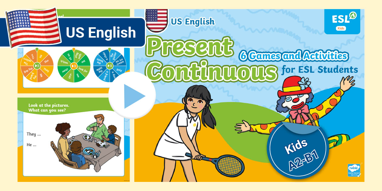 Present Continuous Games and Activities (US-English) A2-B1