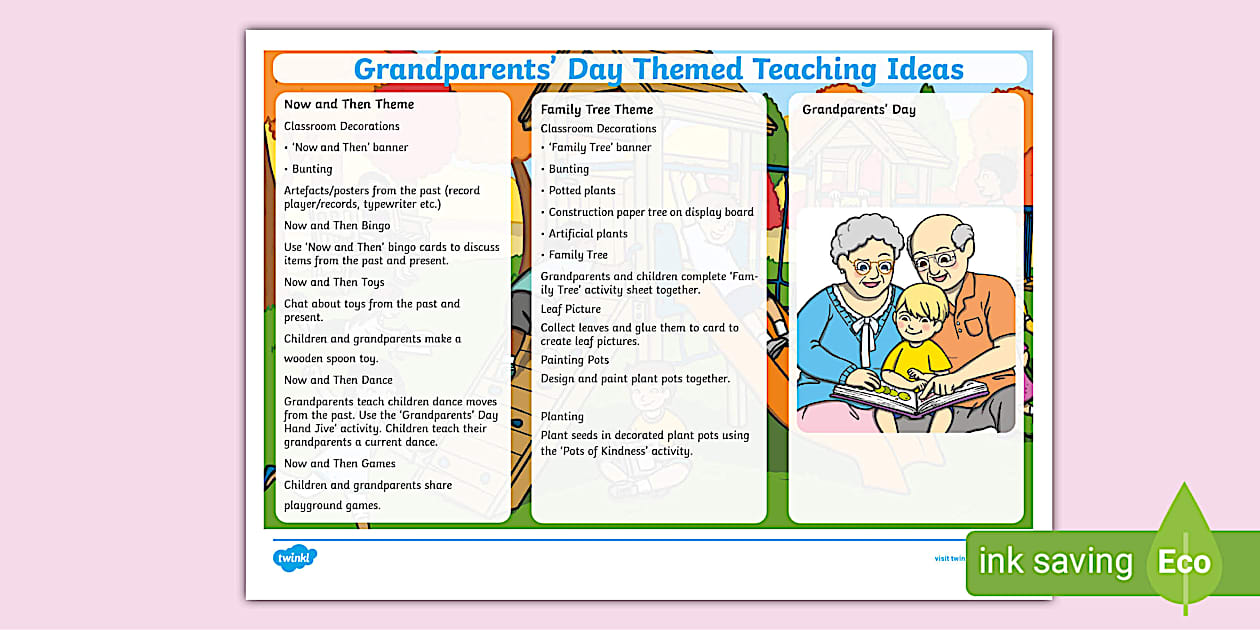 Themes for Grandparents' Day at School | Activities & Ideas