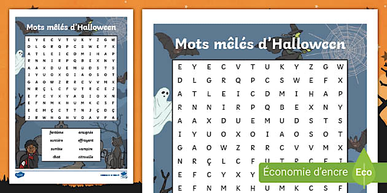 Mots mêlés d'Halloween (teacher made) - Twinkl