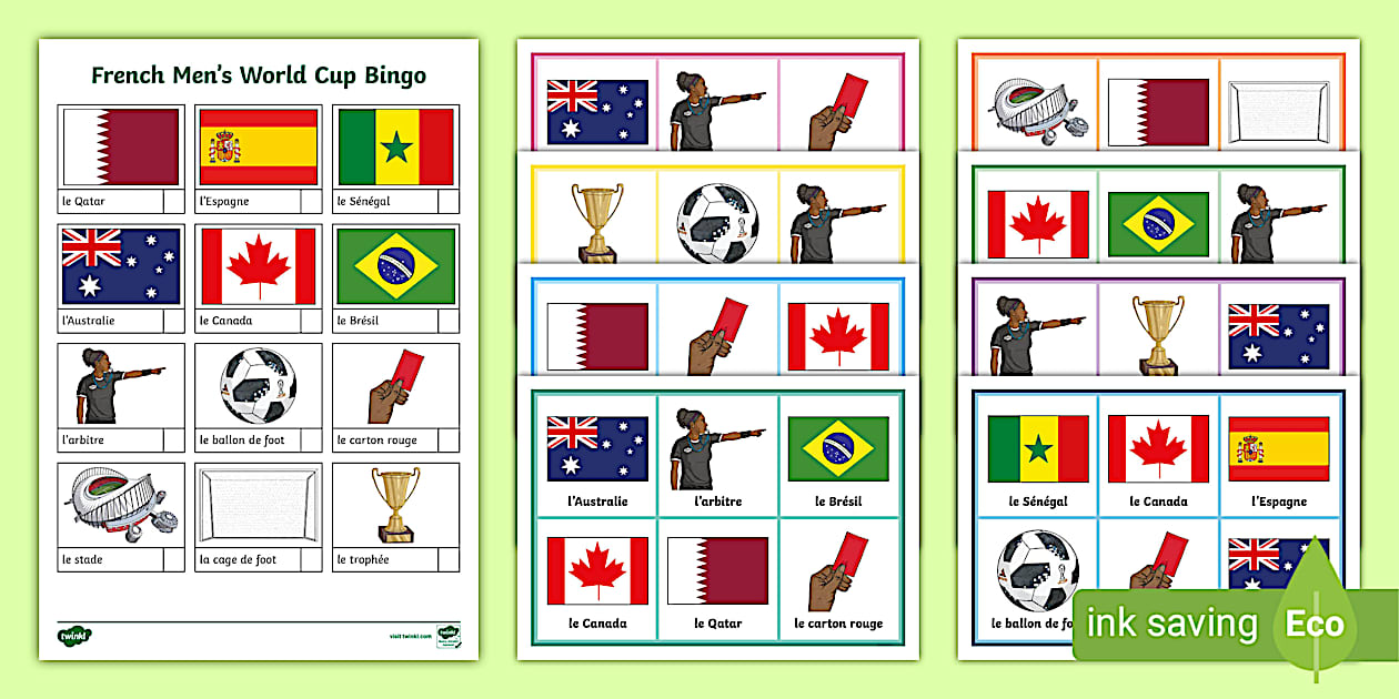 👉 French: Men's World Cup Bingo (teacher made) - Twinkl
