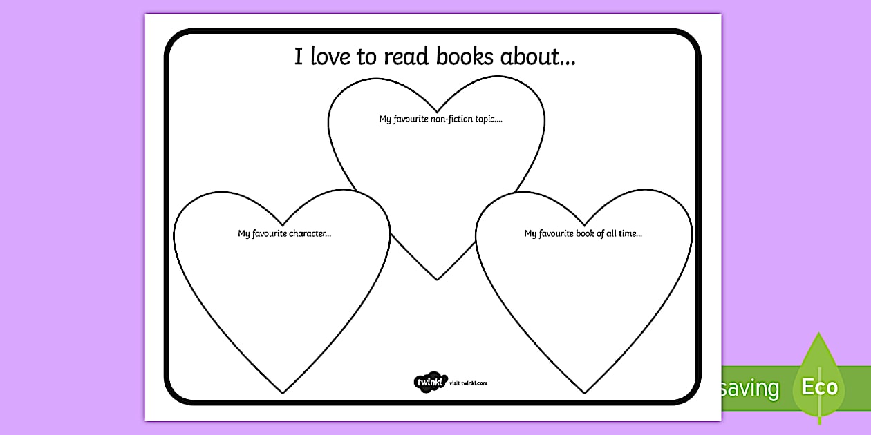 I Love To Read Worksheet (teacher made) - Twinkl