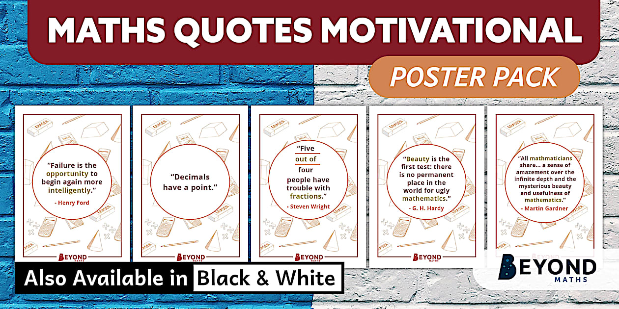 Maths Quotes Motivational Poster Pack
