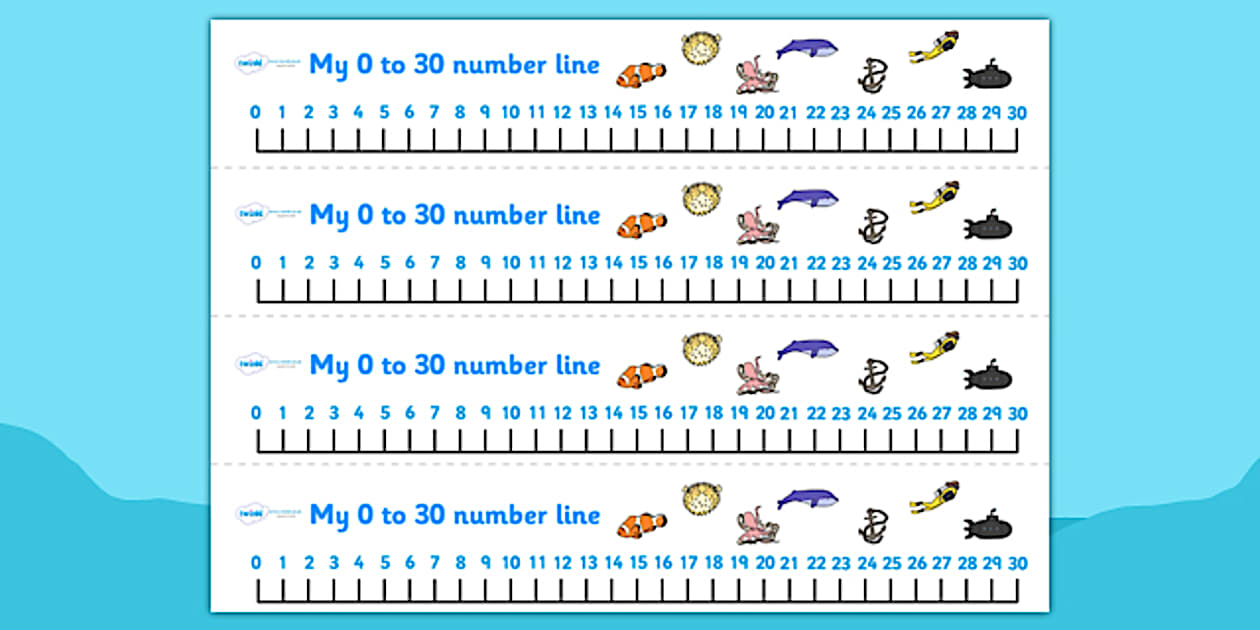 Under the Sea Number Line (0-30) (teacher made) - Twinkl