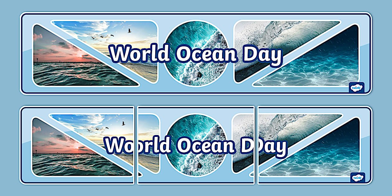 World Ocean Day Photo Display Banner (teacher made) - Twinkl