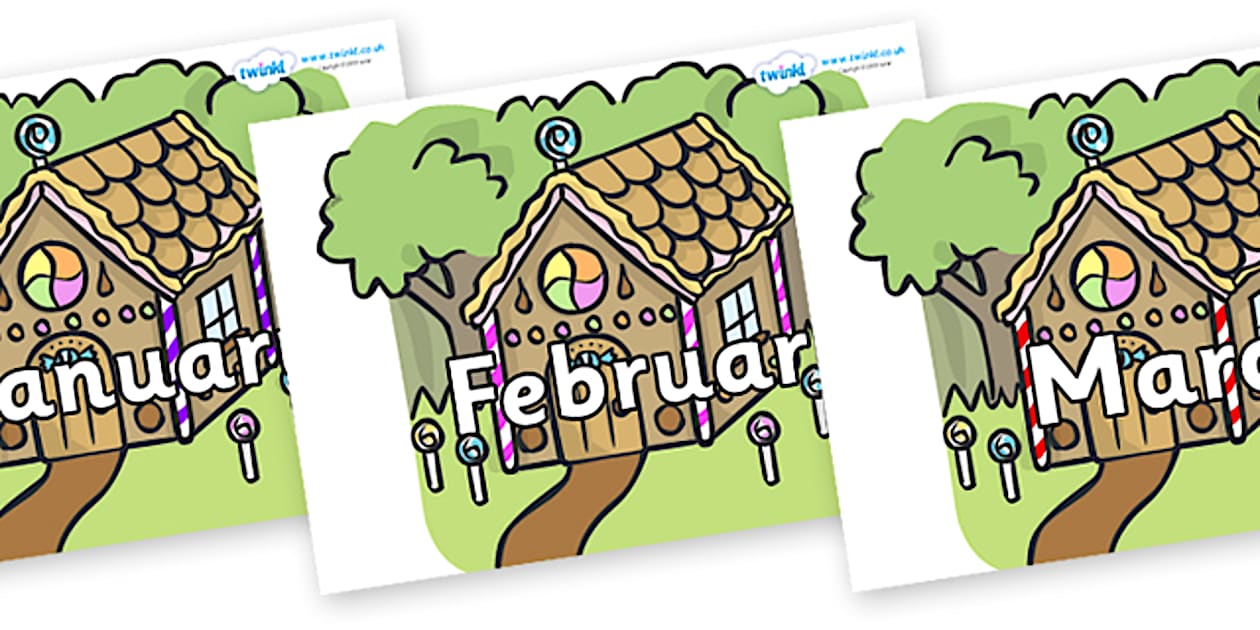 Months of the Year on Gingerbread House (Teacher-Made)