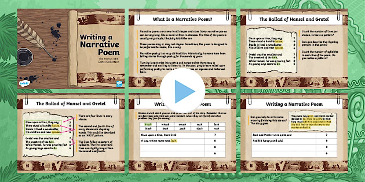 Writing a Narrative Poem KS2 PowerPoint (teacher made)