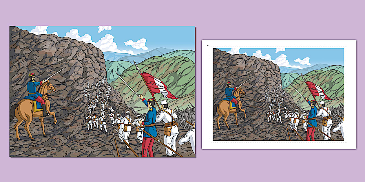 Dibujo de la Batalla de Tarapacá |Recursos Educativos Twinkl