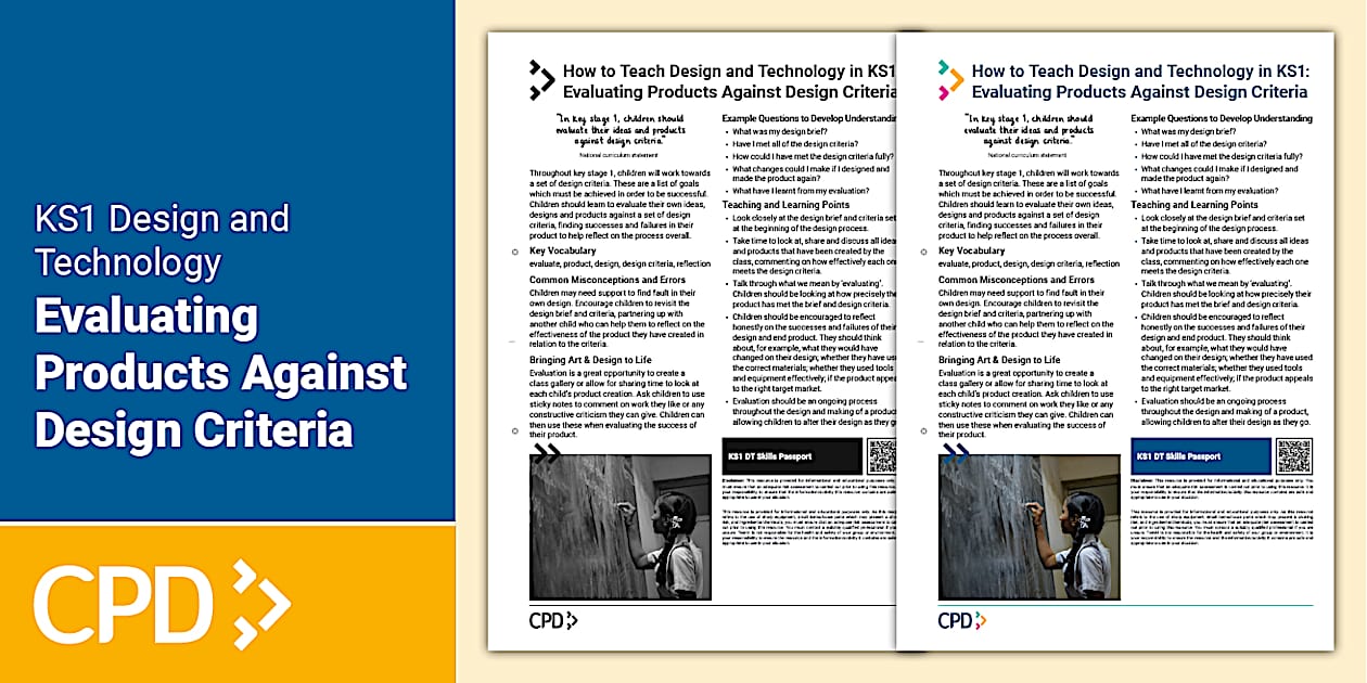 How to Teach Design and Technology in Key Stage 1: Evaluating Products ...