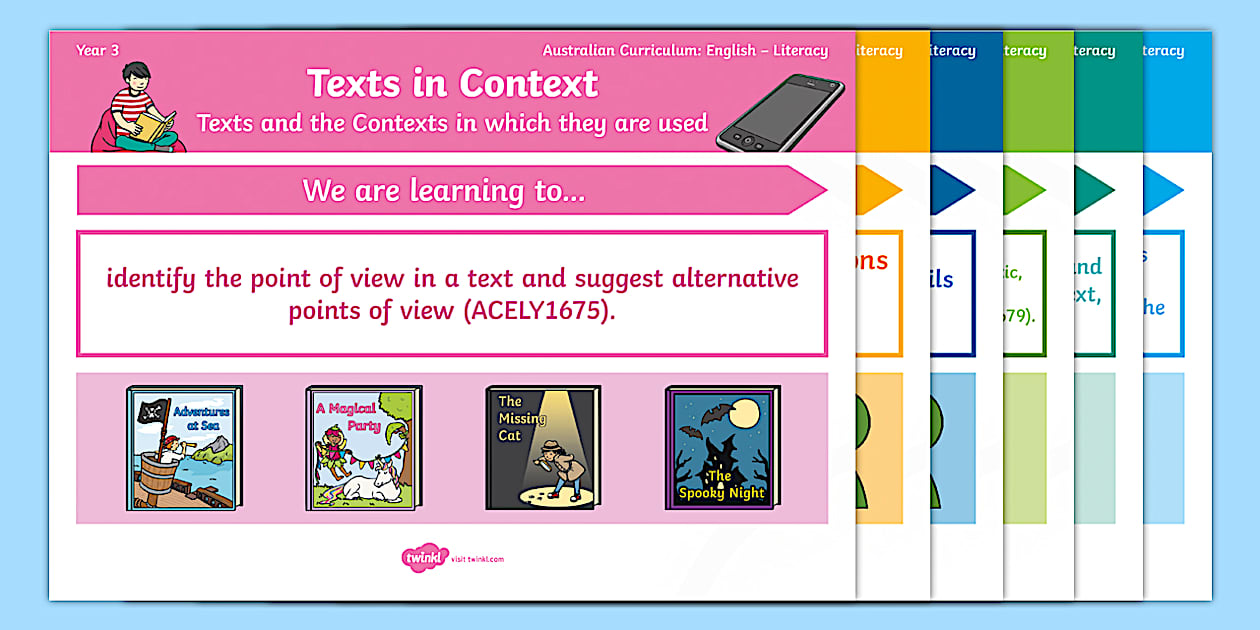 Australian Curriculum English: Year 3 Literacy Content Descriptions Display