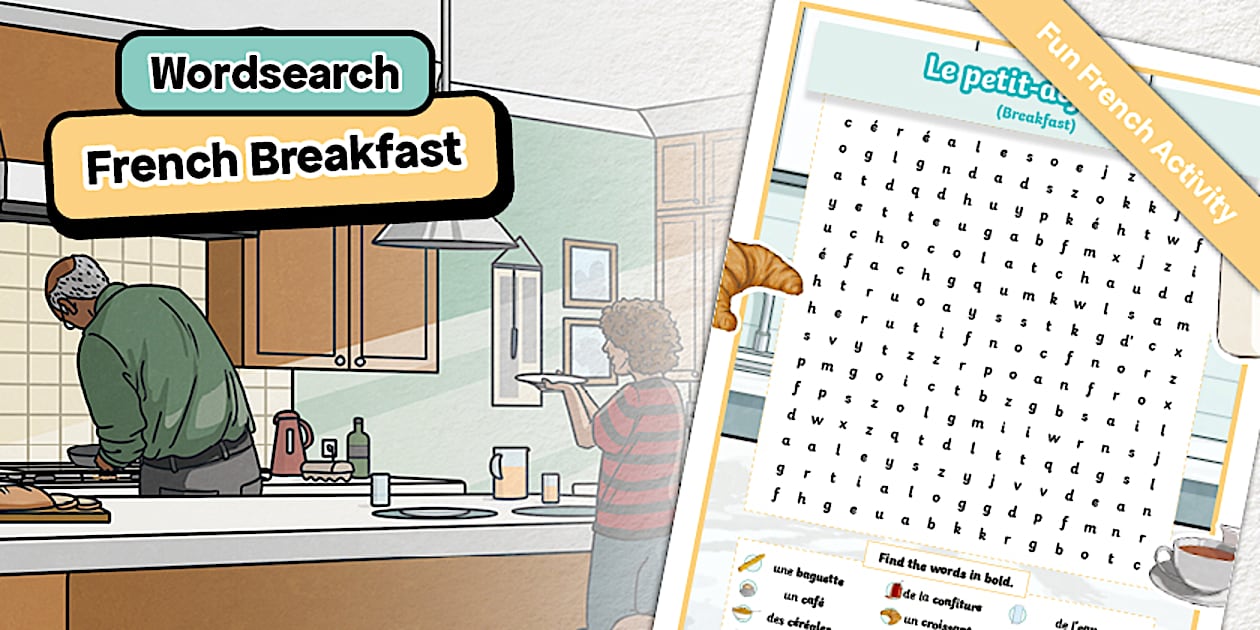 👉 French: Breakfast Word Search - KS1 - Twinkl