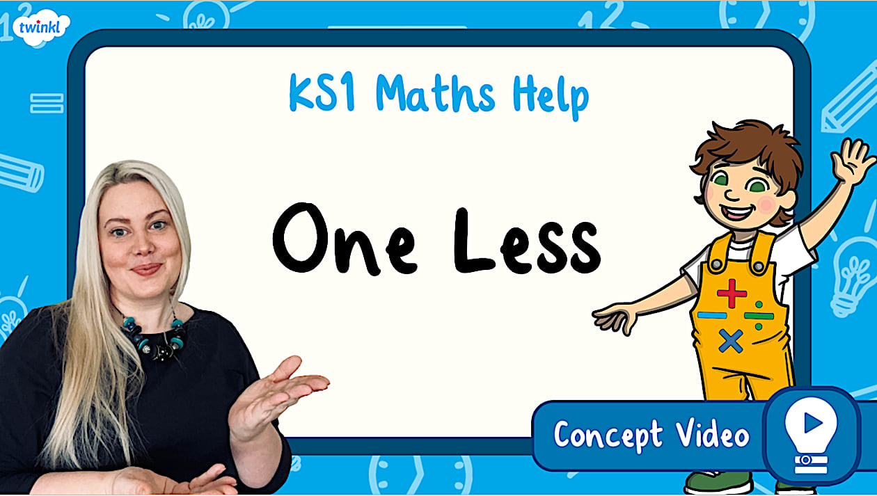 👉 One Less (Place Value within 10) | KS1 Maths Concept Video