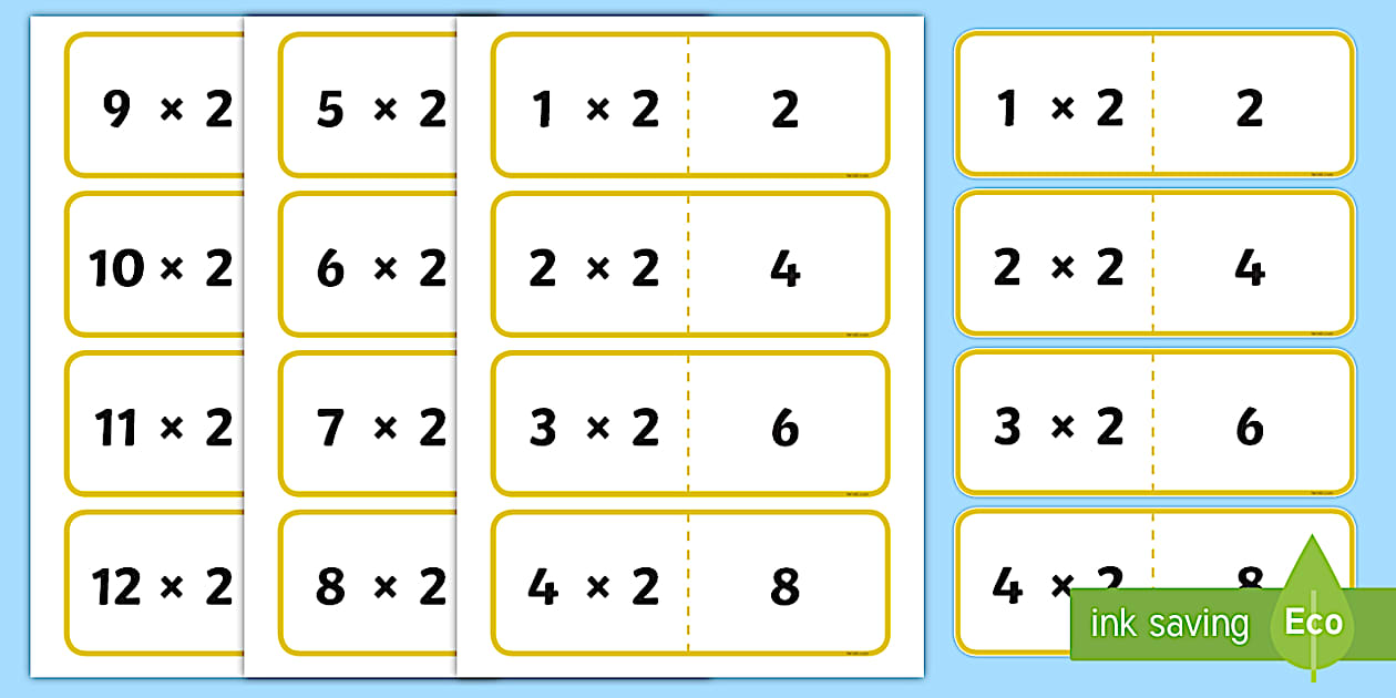 2 Times Table Folding Cards - Maths Resource (teacher made)