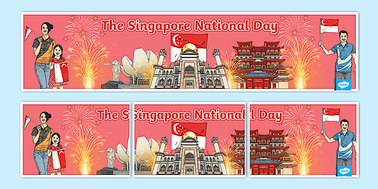 Singapore National Day Display Banner
