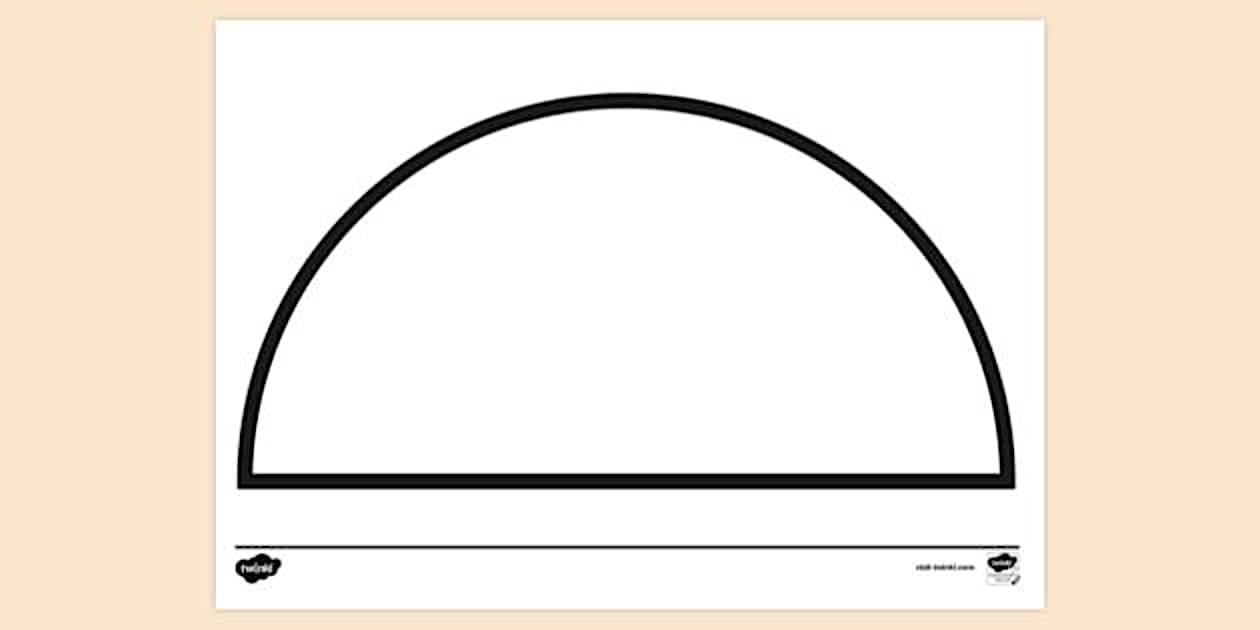 Semicircle Colouring Sheet | Colouring Sheets (teacher made)