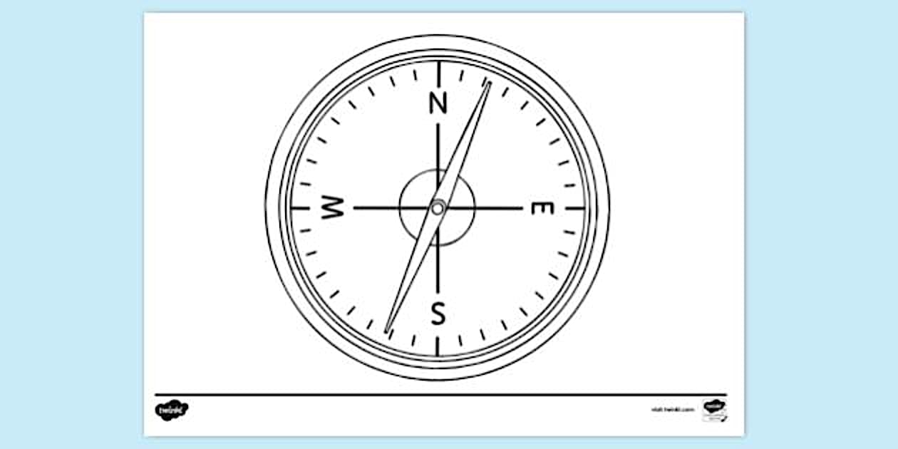 Compass Colouring | Colouring Sheets (Teacher-Made) - Twinkl