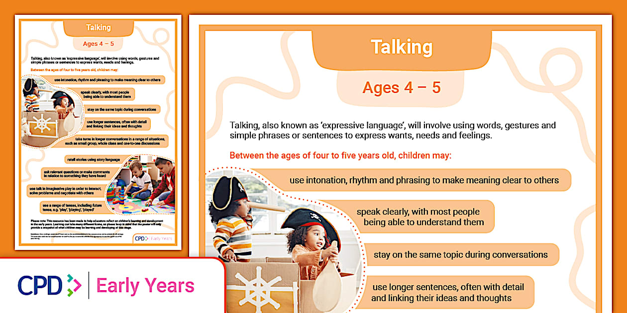 Talking (Ages 4-5) | EYFS CPD | Twinkl (teacher made)