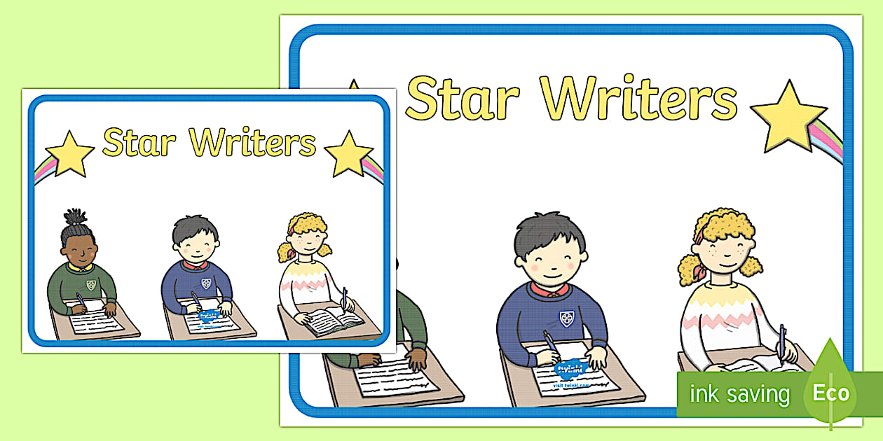Editable Star Writers Display Poster A4 Display Poster