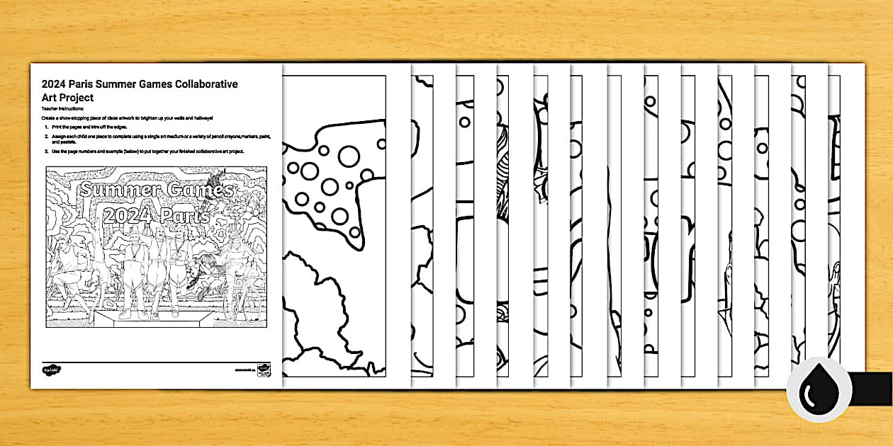 2024 Paris Summer Games Collaborative Art Intermediate