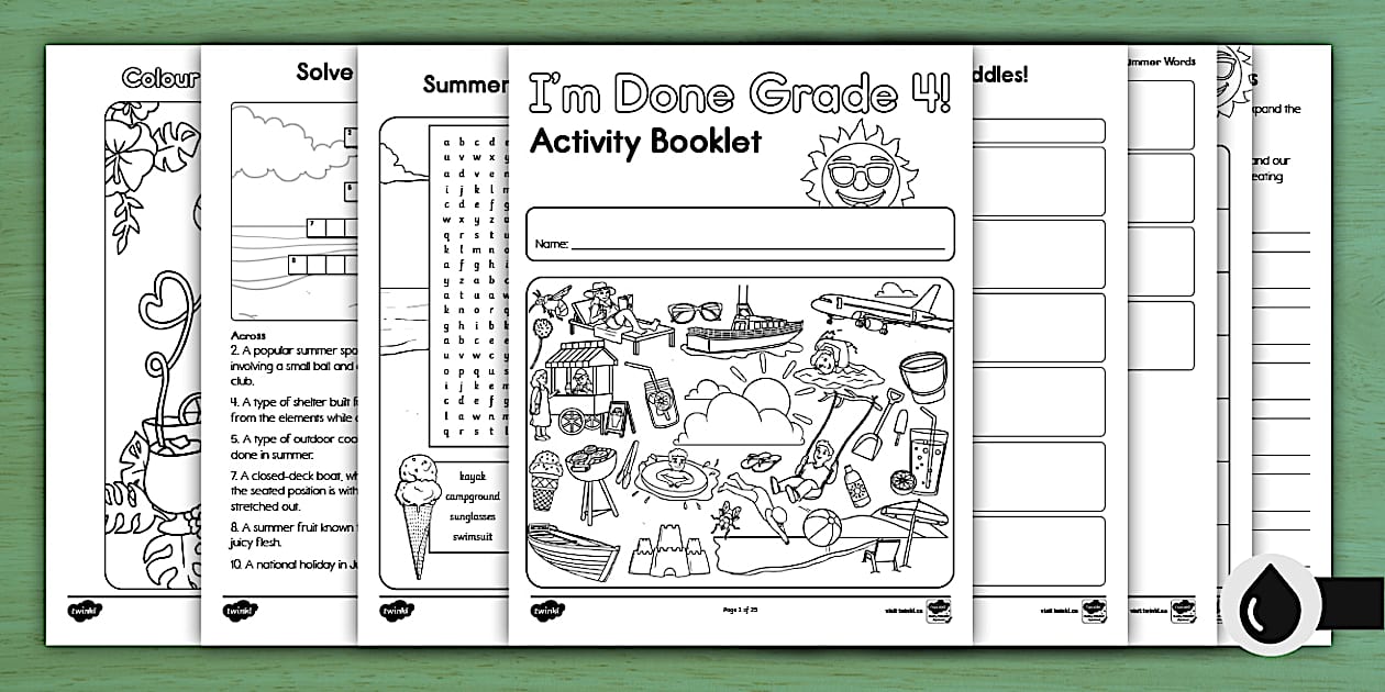 End of Grade Four Activity Booklet - Twinkl