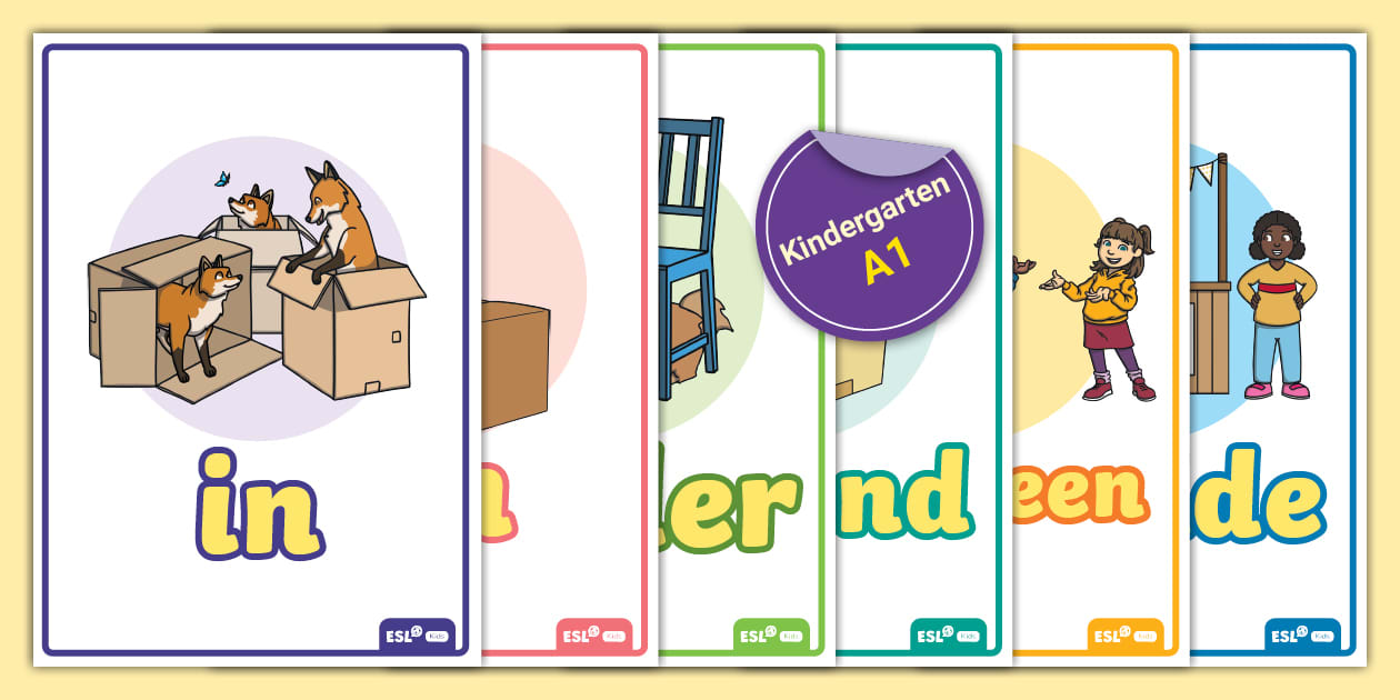 ESL Prepositions of Place Posters {Kindergarten, A1}