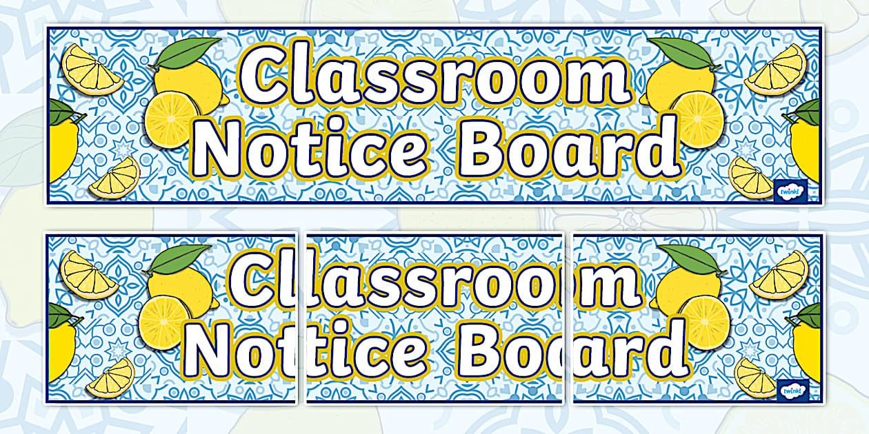 Mediterranean Lemon Notice Board (professor feito) - Twinkl