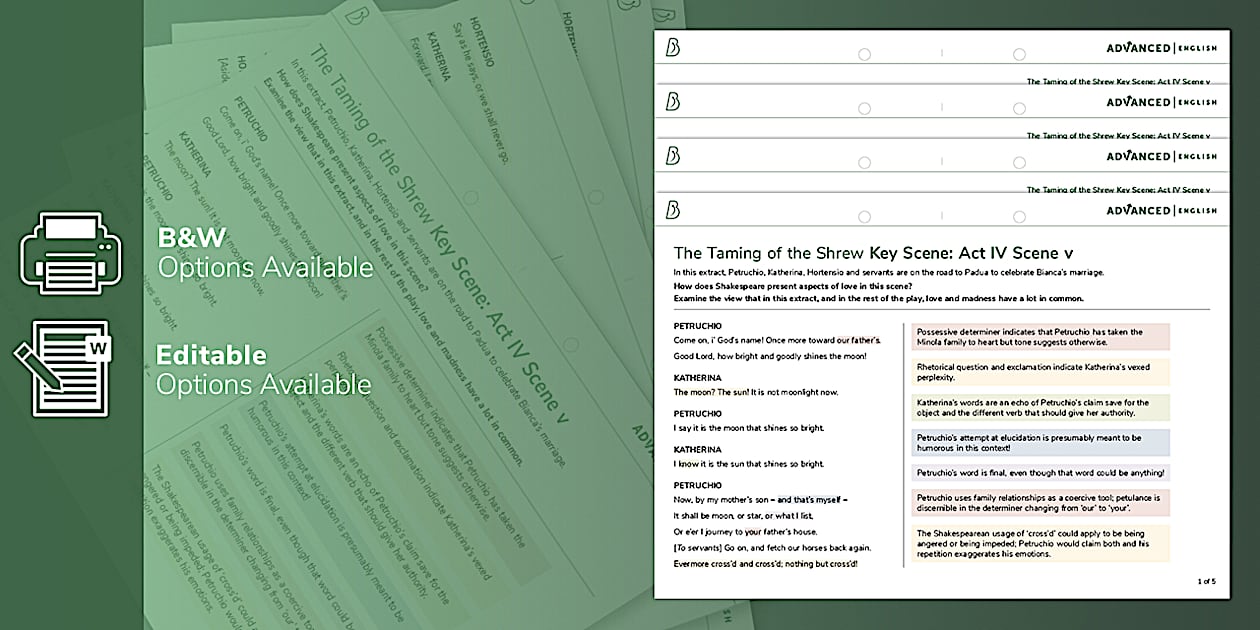 The Taming of the Shrew: Key Scenes - Act IV Scene v