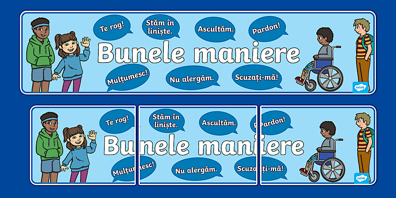 Bunele maniere – Banner (professor feito) - Twinkl