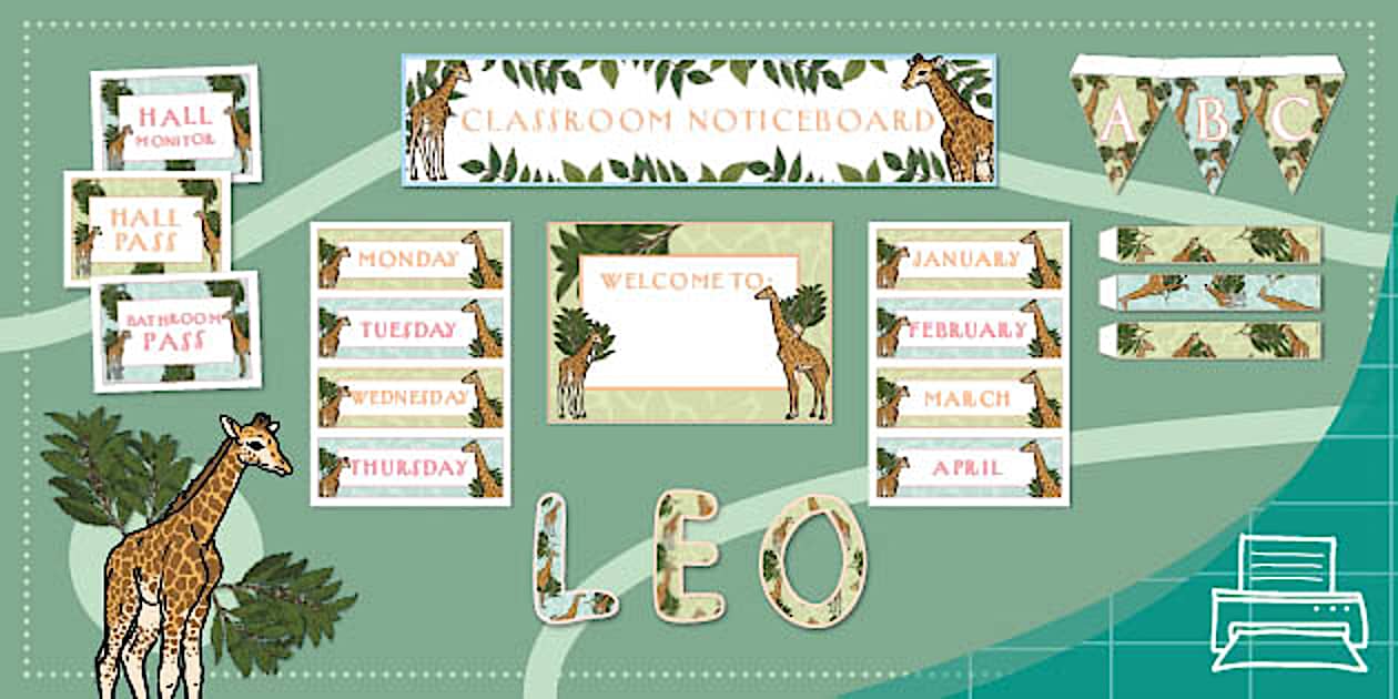 Classroom Display Pack | Animals | Giraffes (teacher made)