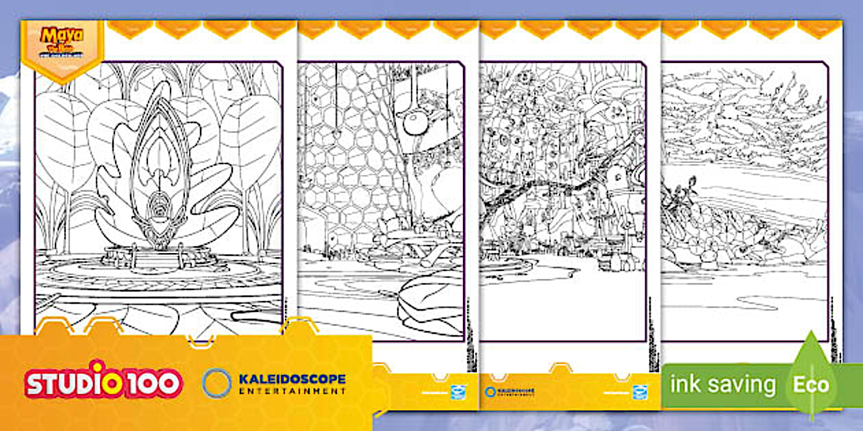 FREE! - Maya the Bee: Mindfulness Colouring Pages: Settings & Scenes