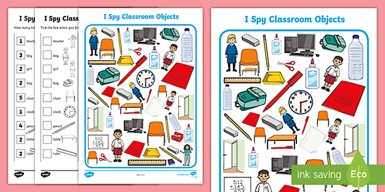 I Spy Classroom Objects (teacher made) - Twinkl