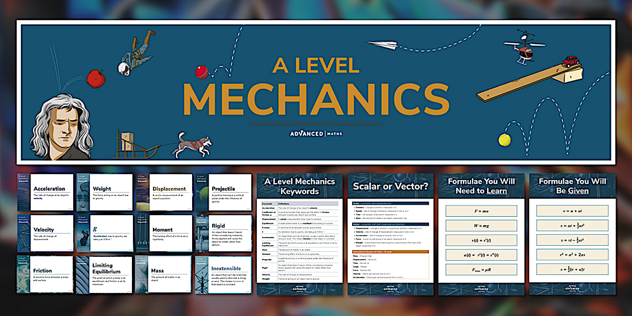 👉 A Level Mechanics Display Pack | KS5 Maths | Beyond