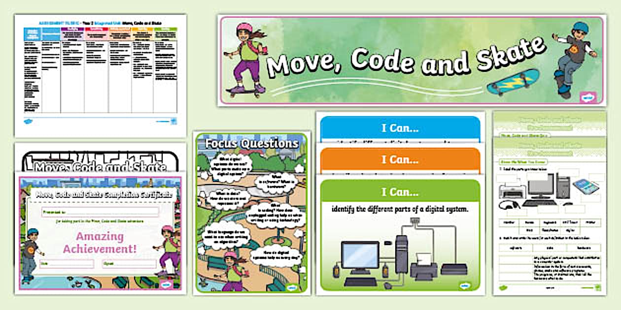Mini IU Year 2 Move, Code, Skate Display Pack (teacher made)