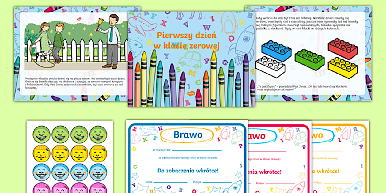 Kindergarten Starting reception editable powerpoint story and resource pack
